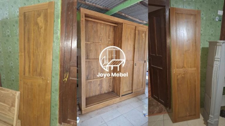 Pembuatan Lemari Kayu Jati Custom di Babarsari